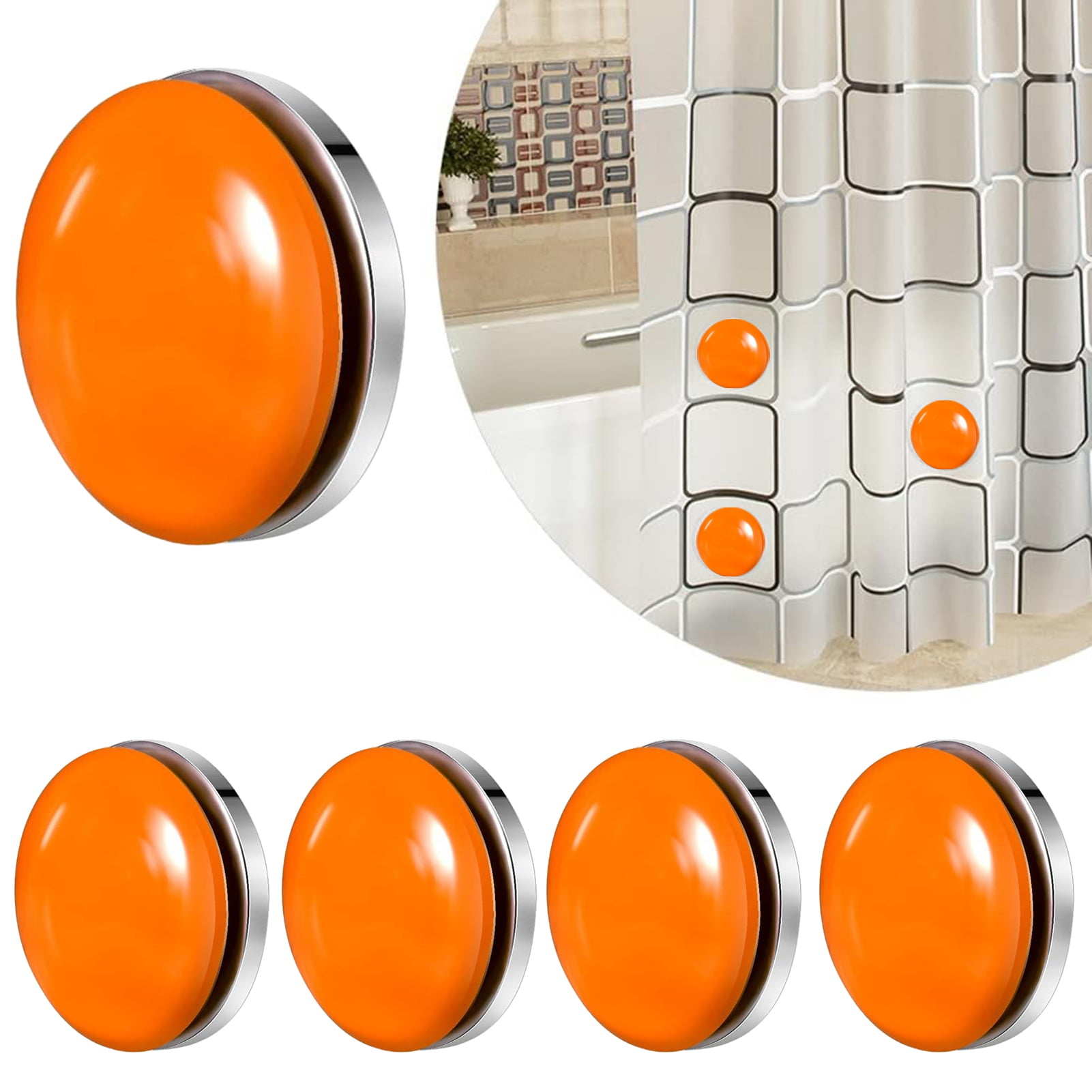 KMSS Magnetic Curtain Weights, 10Pcs Heavy Duty No Sew Shower Curtain ...