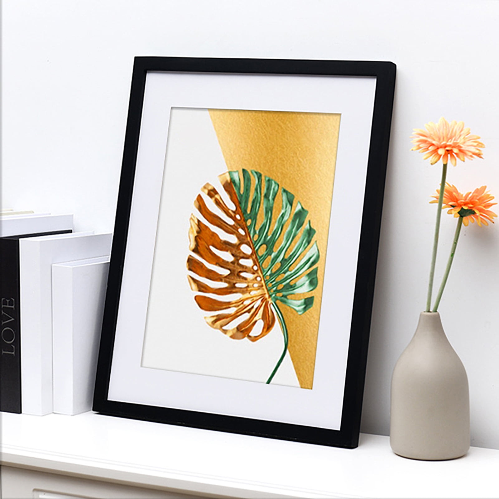 KMSS Picture Frame 8x10 inch Rectangle Wood Photo Frame with Mat for ...