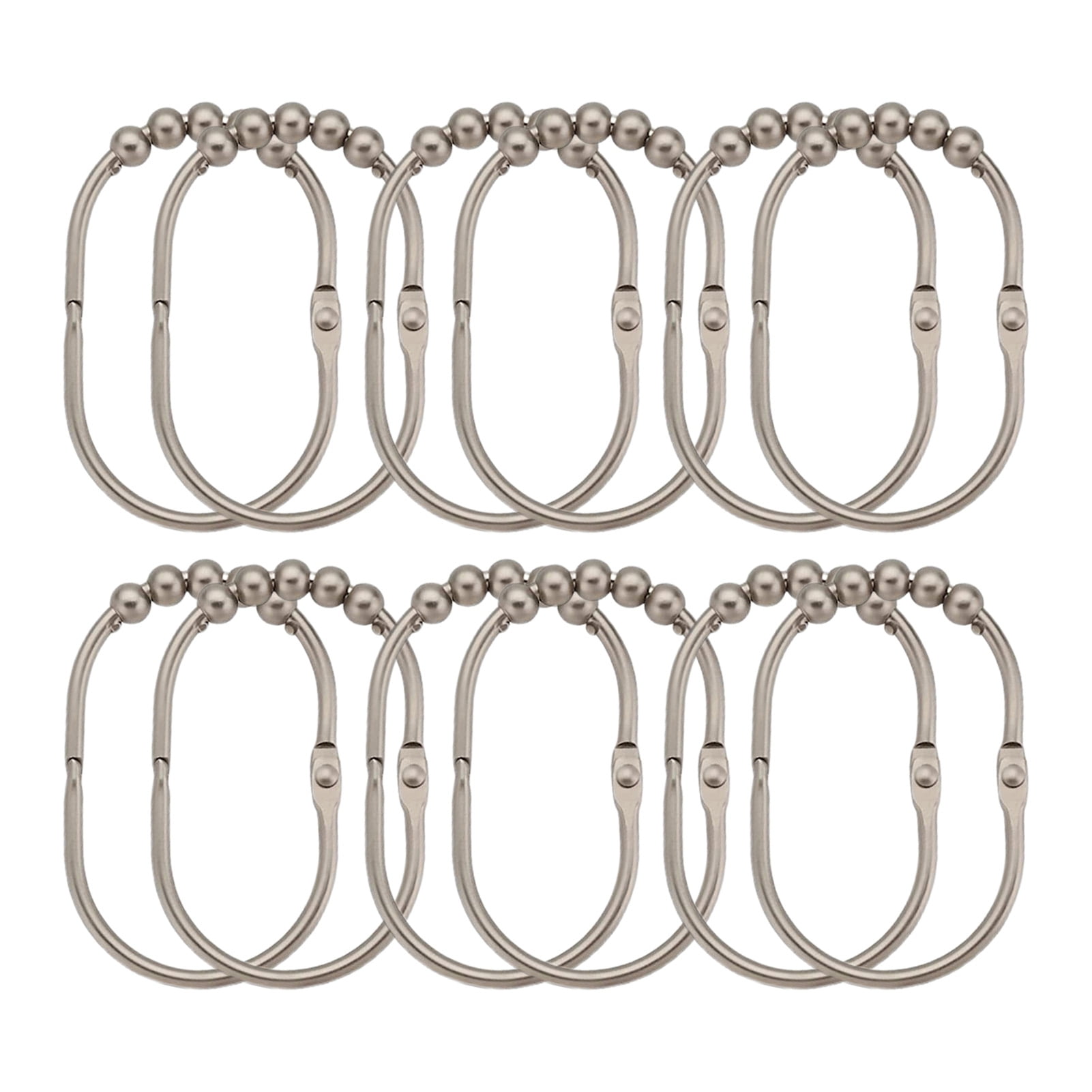 KMSS Shower Curtain Rings 12Pcs Shower Curtain Hooks Metal Shower ...