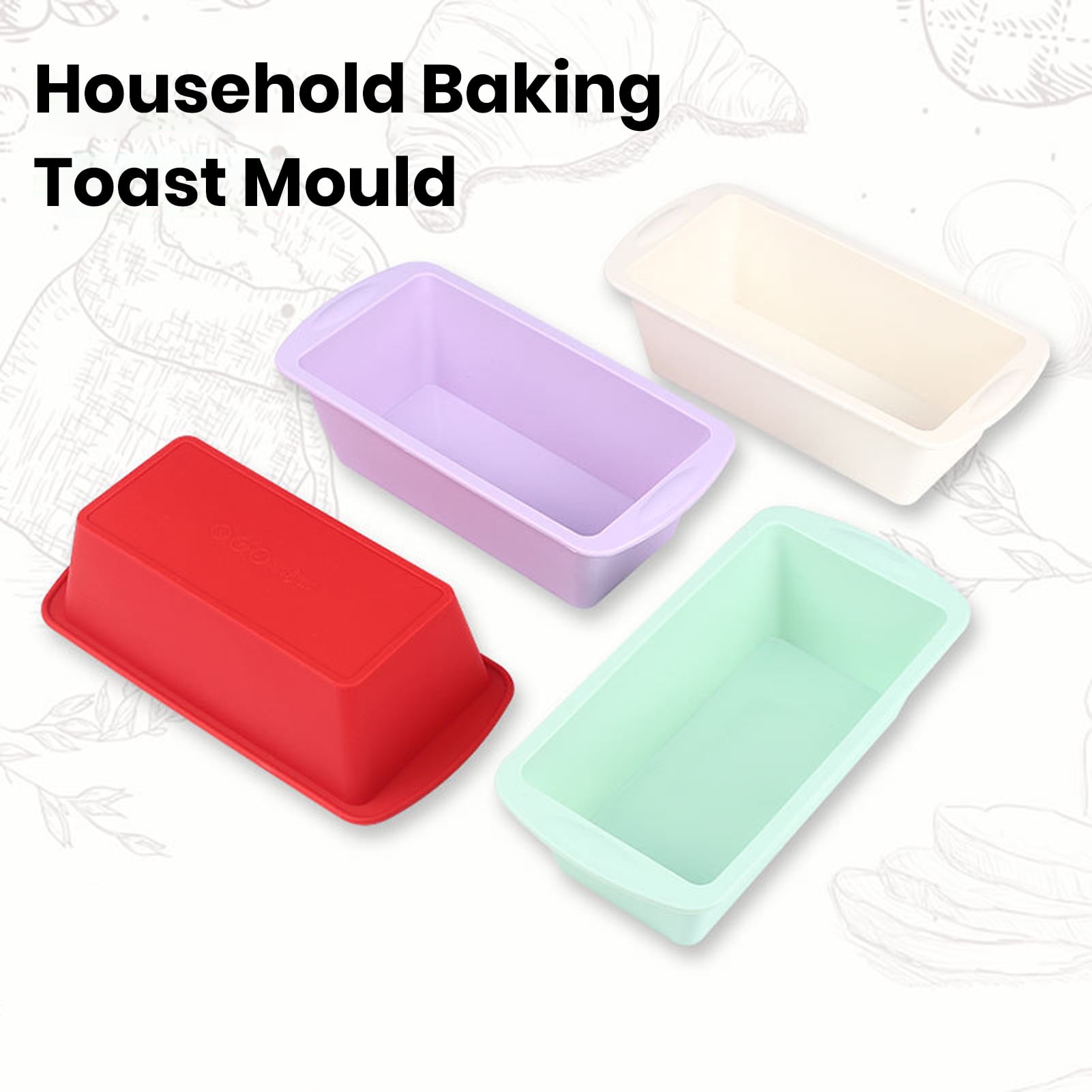 KMSS Silicone Loaf Pan Molds Rectangular Silicone Mold Baking for ...