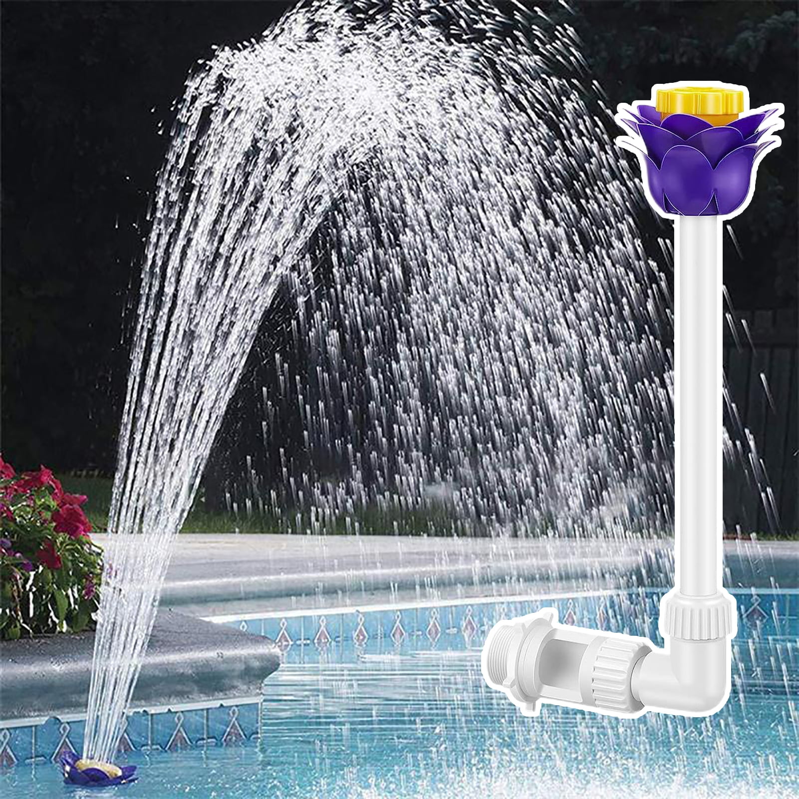 KMSS Swimming Pool Flower Shaped Waterfall Spray Fountain Pool ...