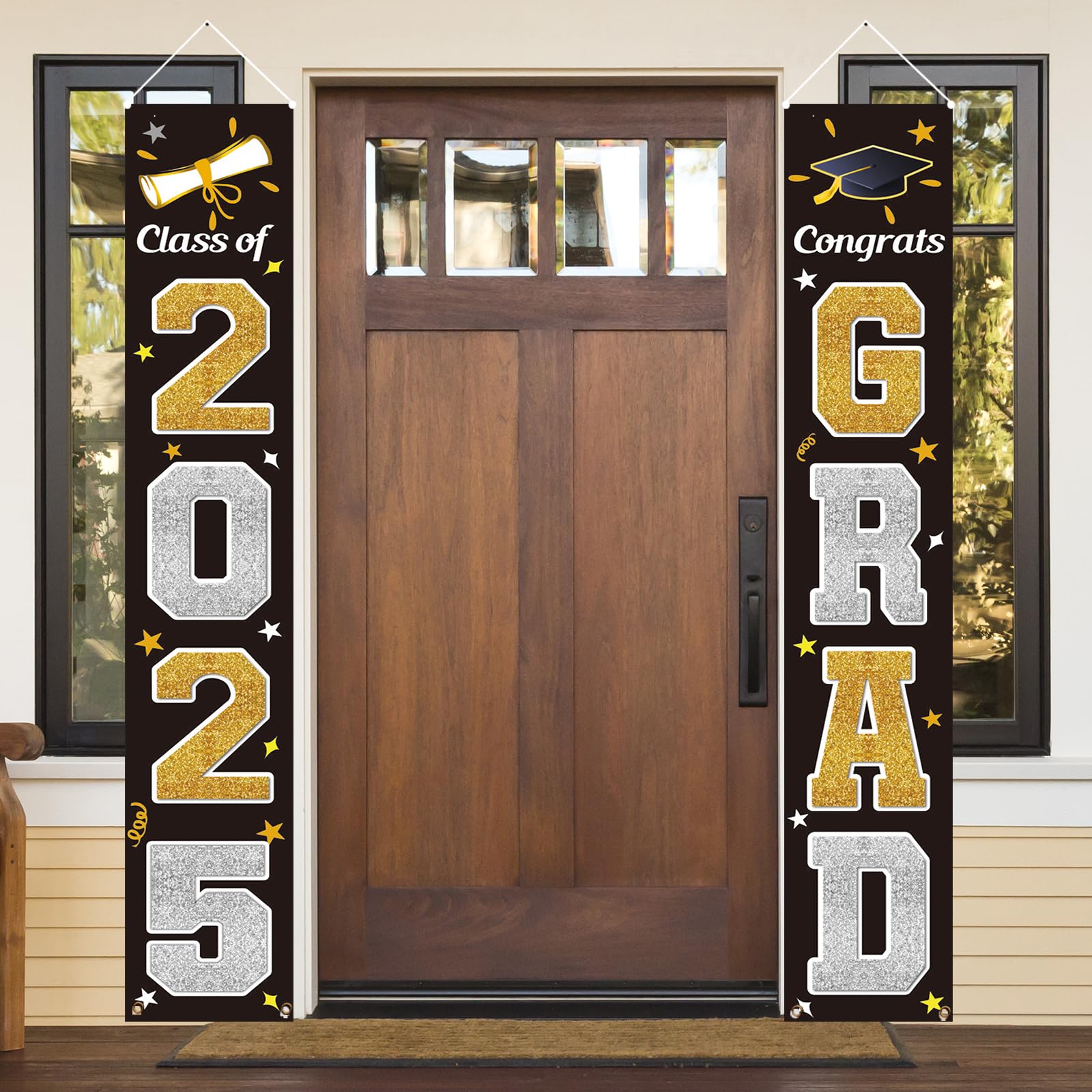 KMUYSL Graduation Decorations Class STF9 of 2025, Gold & Black Congrats ...