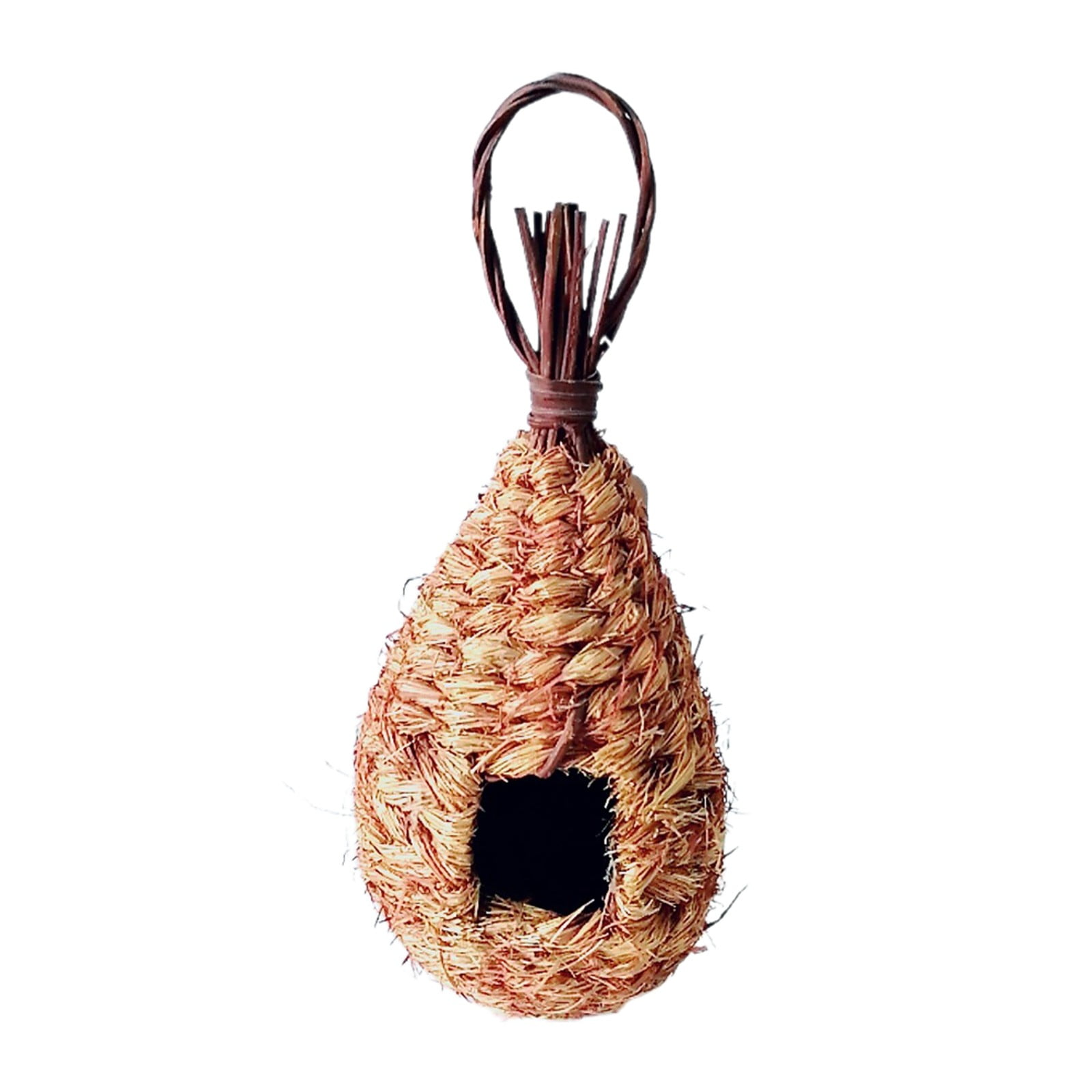 KMWGRE Hand Woven Natural Straw Gourd Bird Outdoor Garden Decoration ...
