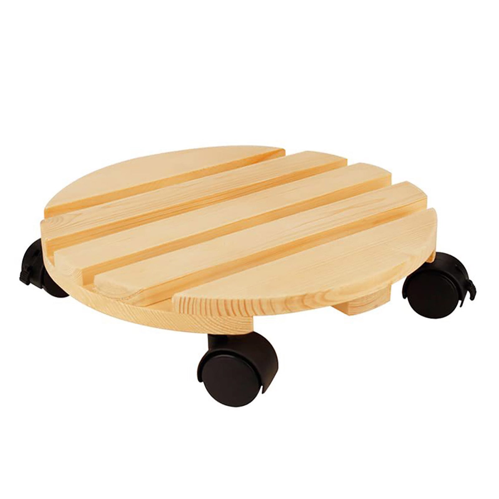 KMYY 2Pcs Plant Roller Stand with Lockable 360° Rotating Wheels Wood ...