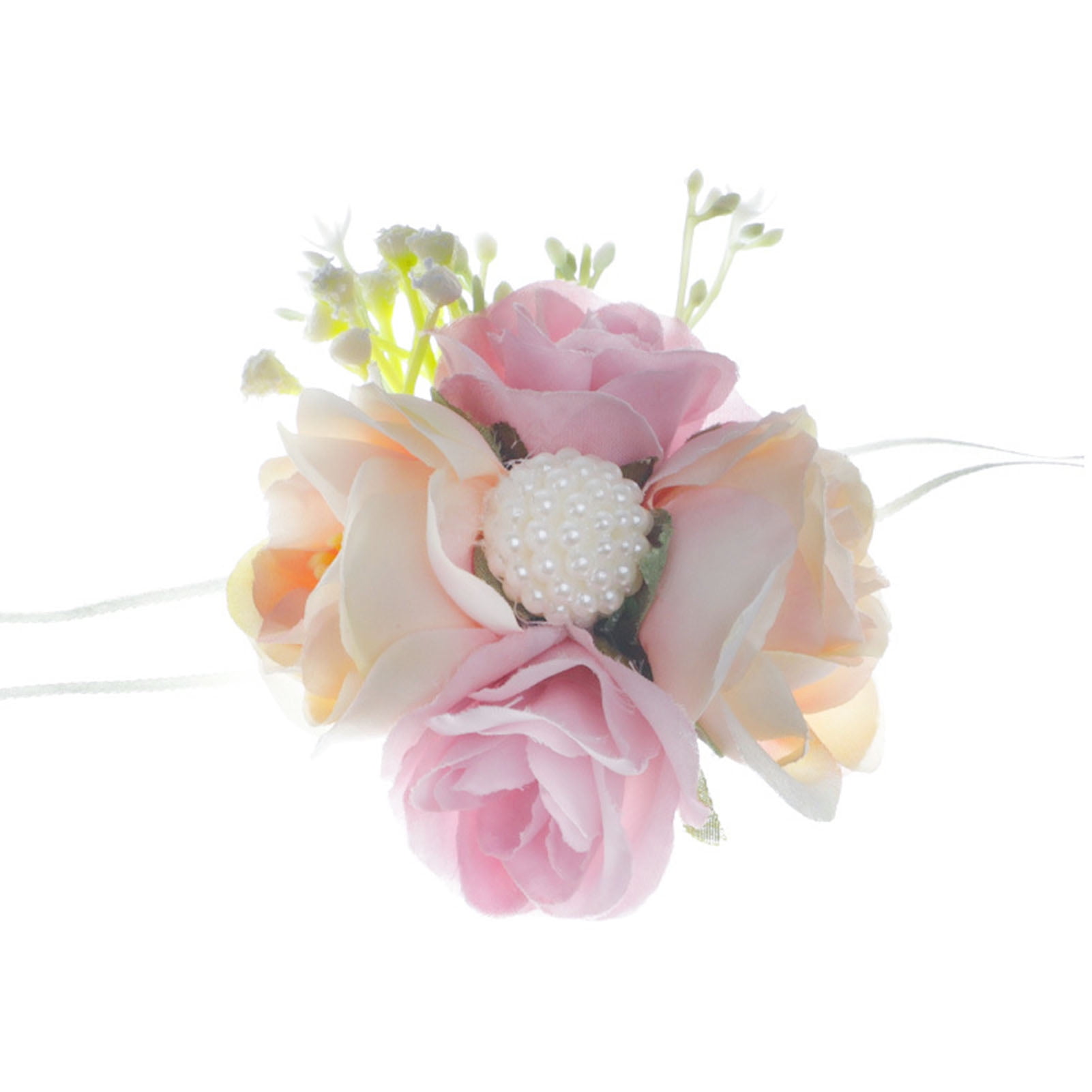 KMYY Elegant Fine Texture Wrist Flower Beautiful Stylish Faux Silk Flower Artificial Flower ...