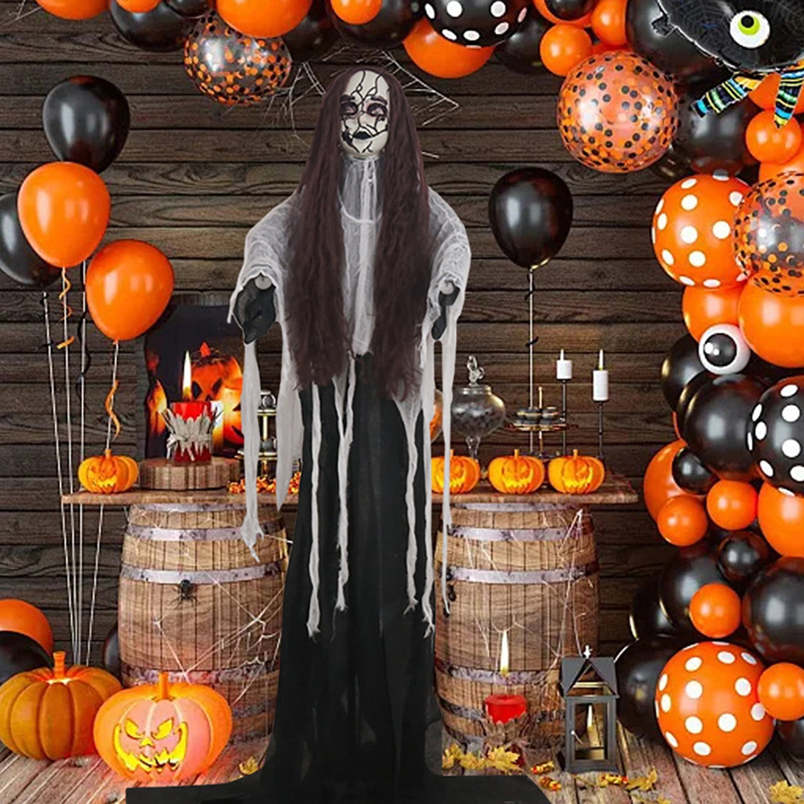 KMYY Halloween Ornament Scary Ghost Bride Figure with Sound Battery ...