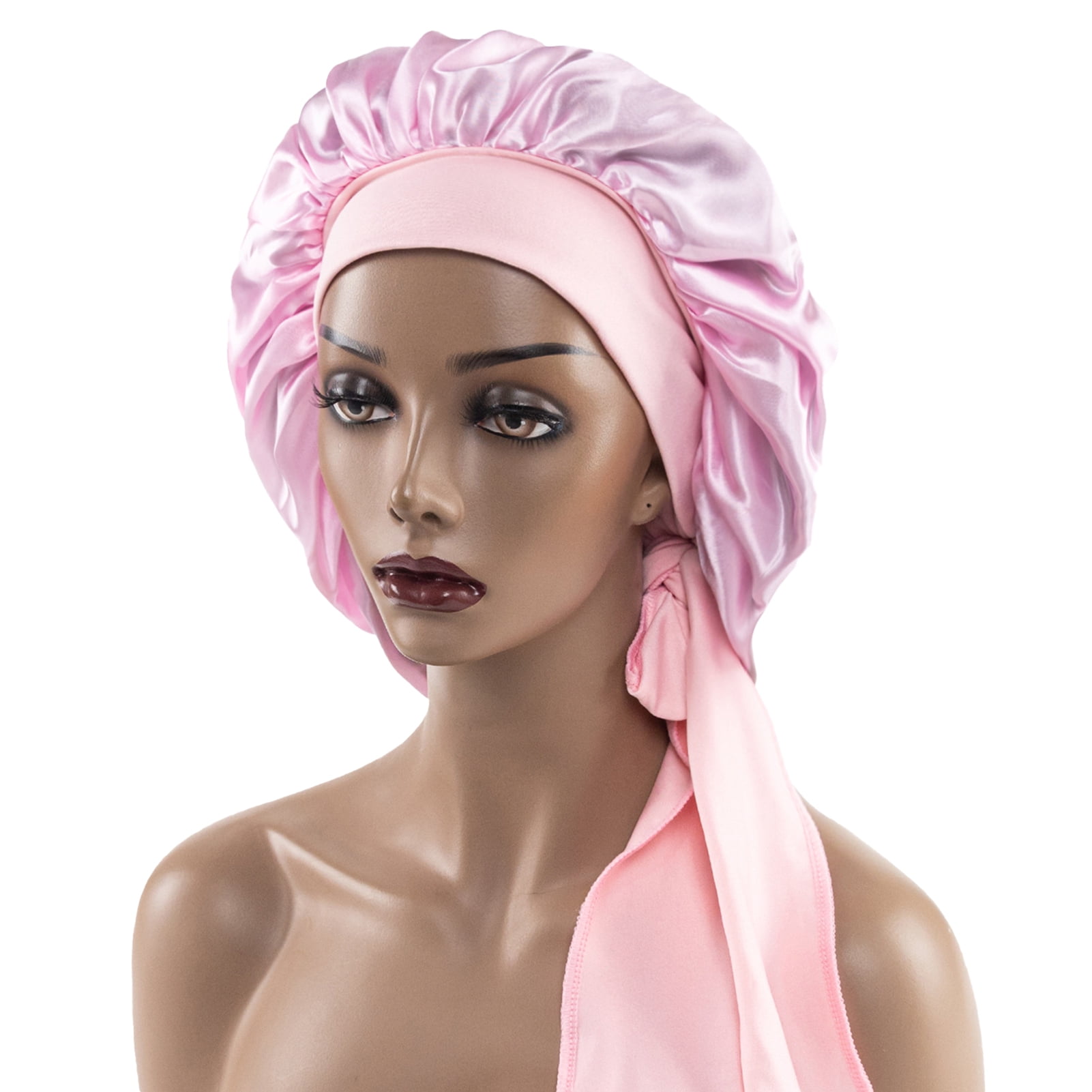 KMYY Sleeping Hat Stretchy Ribbon Decoration Satin Fabric Round Hat ...