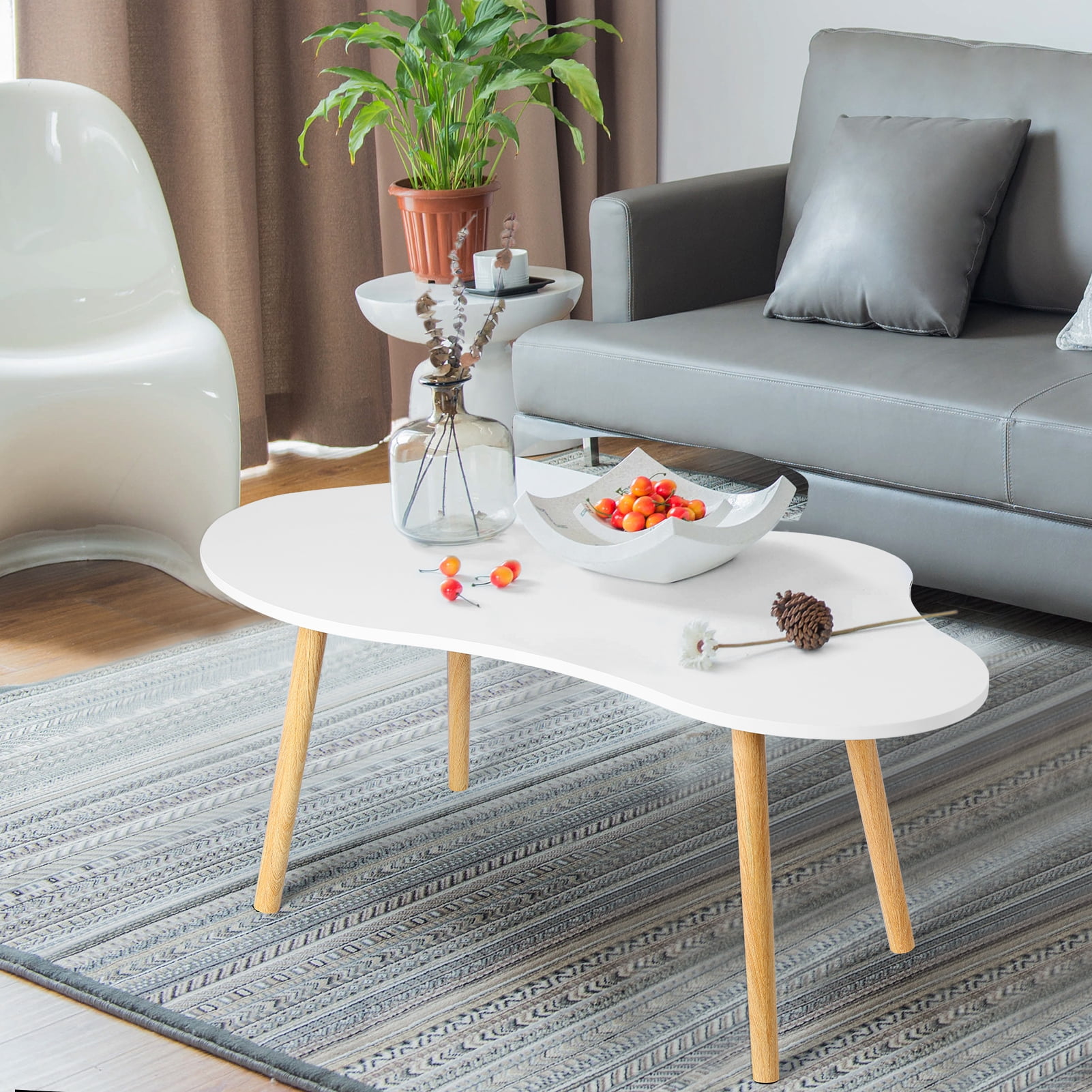 KMYY Small Coffee Table, Living Room Center Minimalist Desk, 39x19 Inch ...