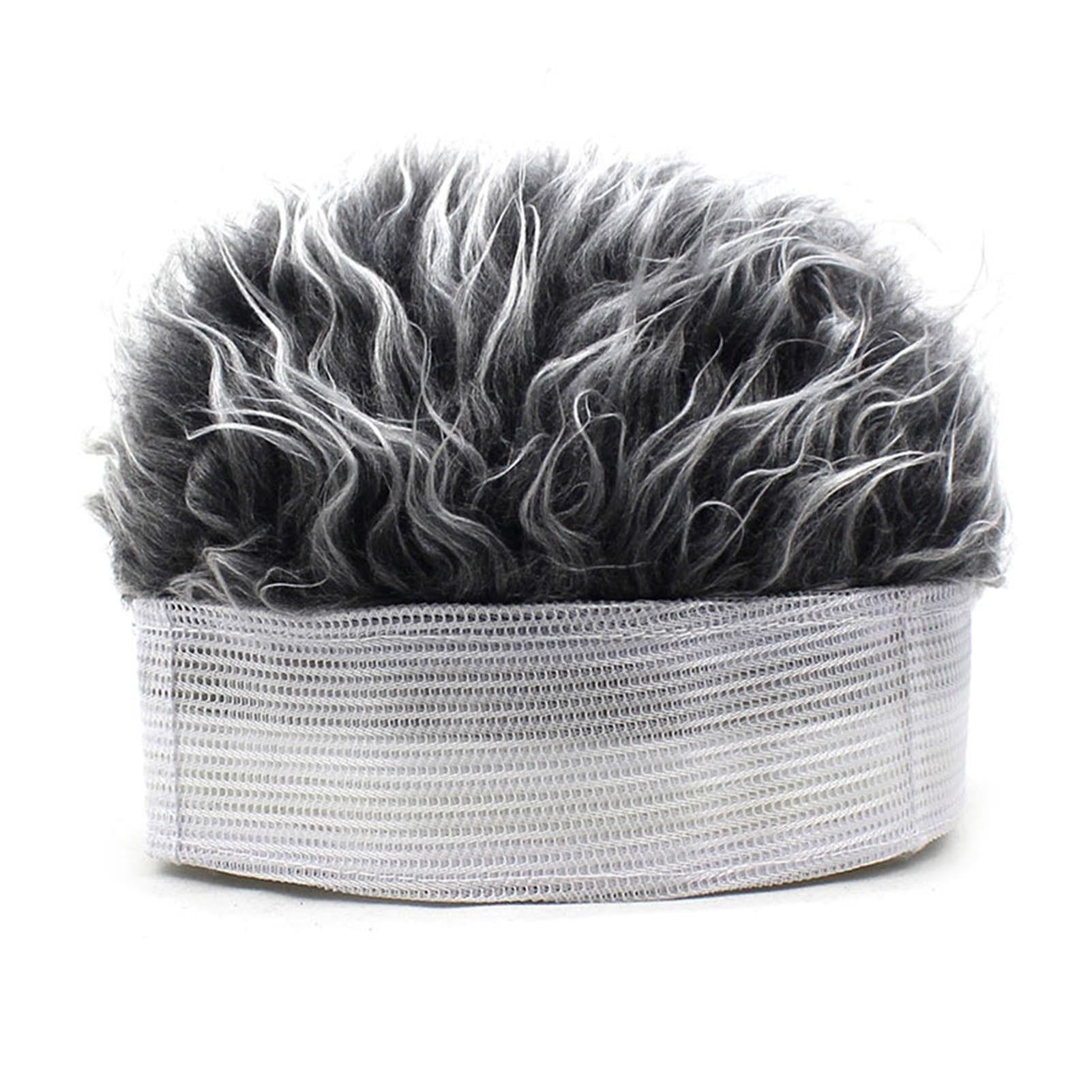 KMYY Wig Hat Curved Brim Easy to Wear Male Fake Hair Cap for Going Out ...