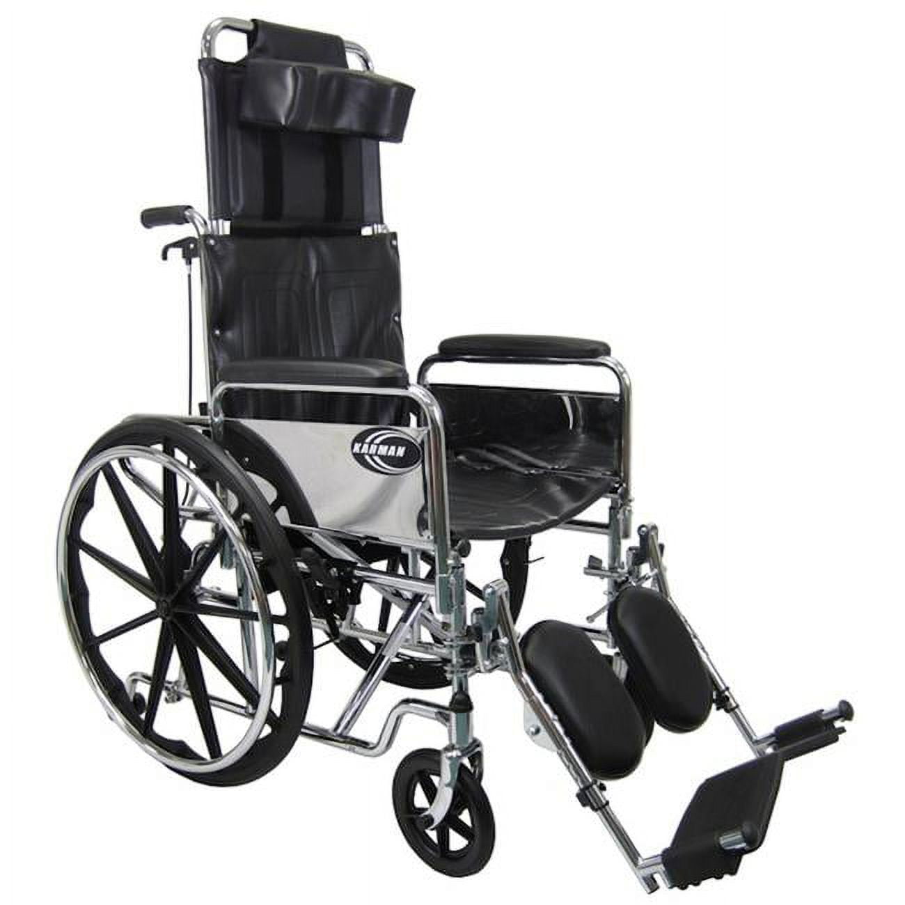 KN-880 20 in. seat Reclining Wheelchair with Removable Armrest and ...