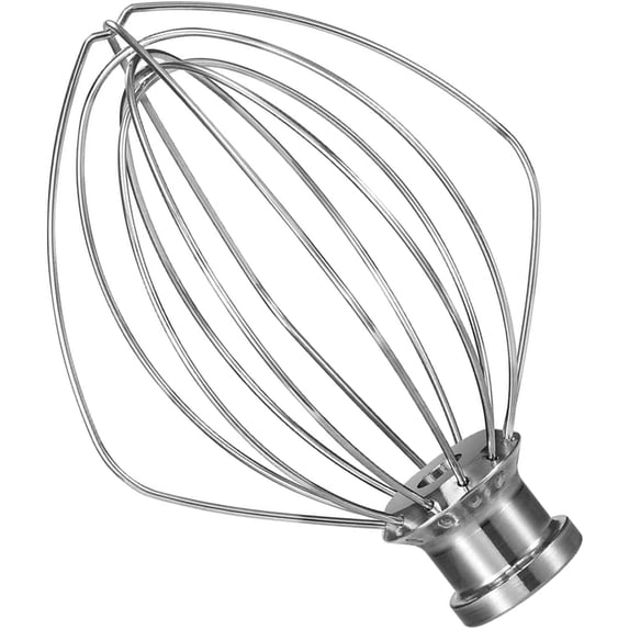 KN256WW Stainless Steel Whisk Attachment for KitchenAid 6 Quart Bowl ...