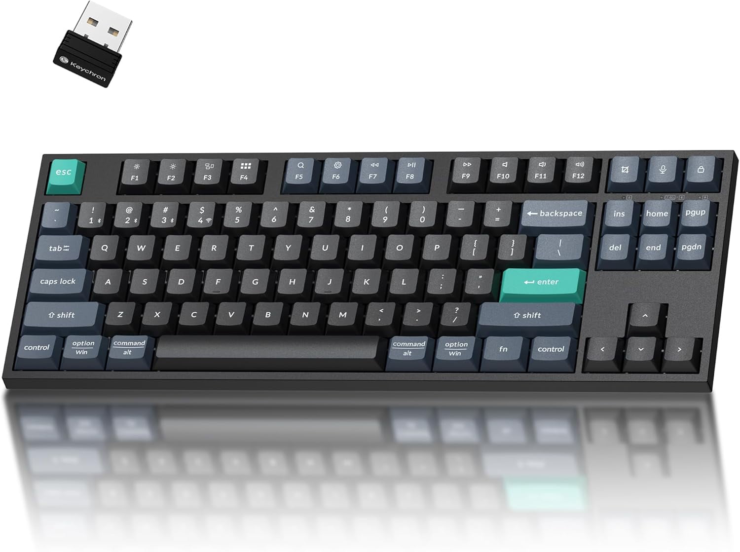 KN85 Wireless Mechanical Gaming Keyboard, 75% Layout with RGB Backlit ...