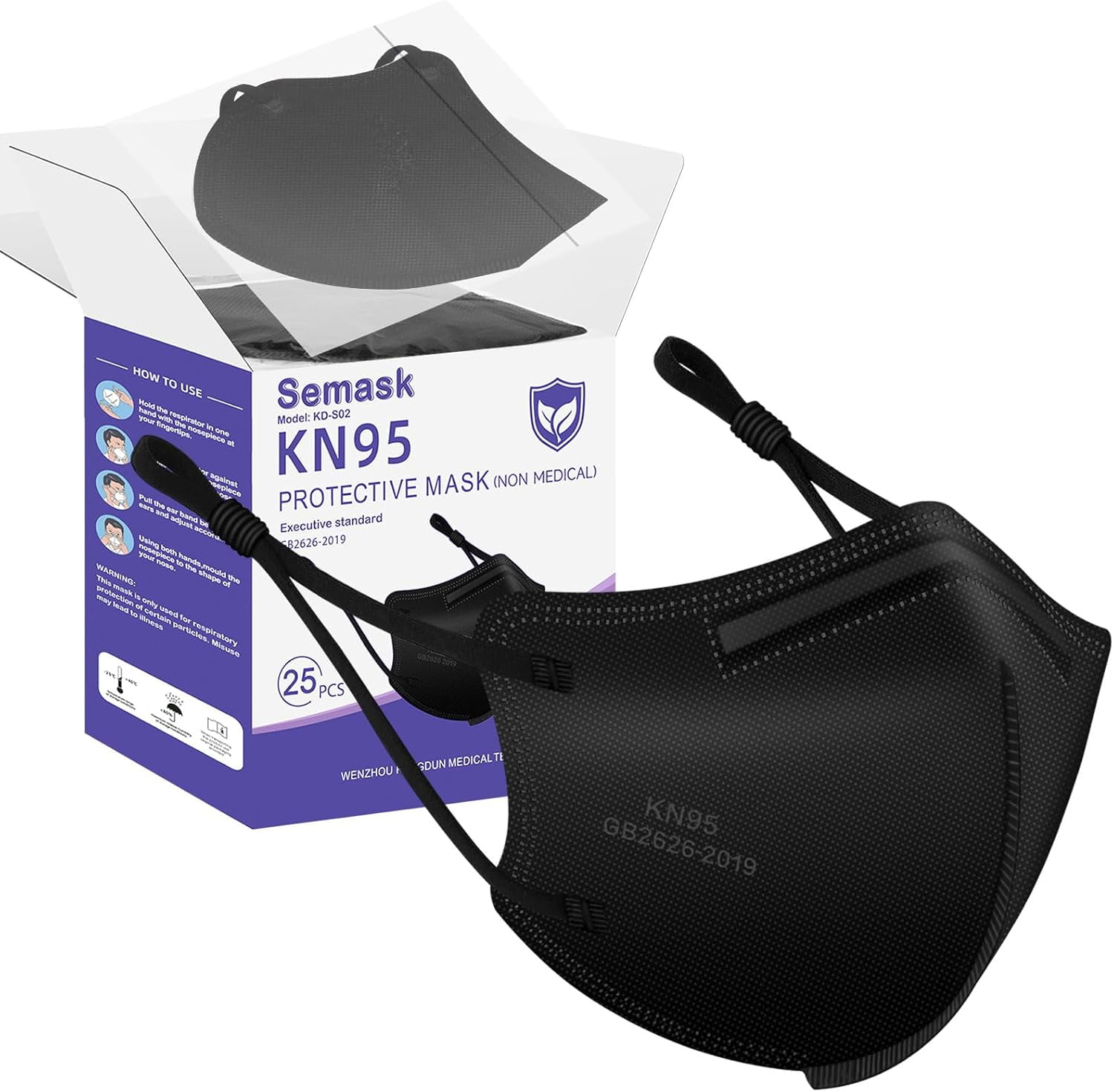 KN95 Adjustable Masks 25 Pack, Individually Wrapped Disposable Masks ...