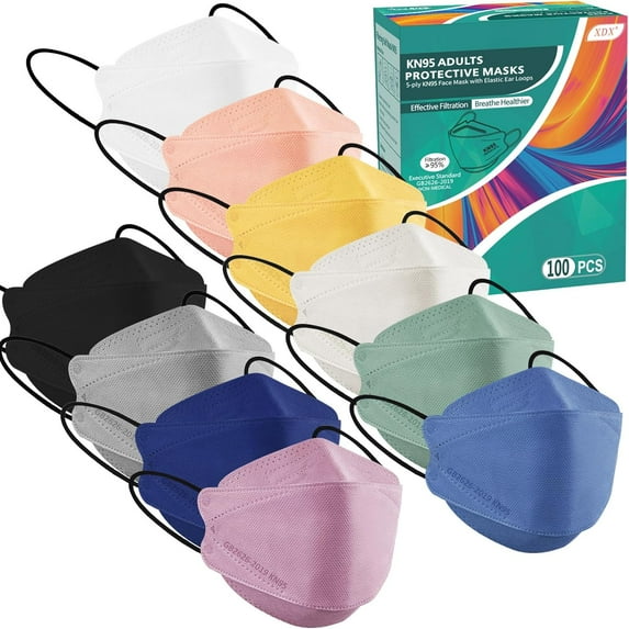 KN95 Face Masks 100 Pack, 5 Layers Breathable Comfortable KN95 Masks ...