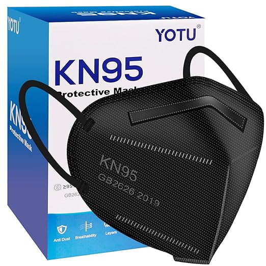 KN95 Face Masks 60 Pcs 5 Layers Cup Dust Mask Filter Efficiency 95 ...