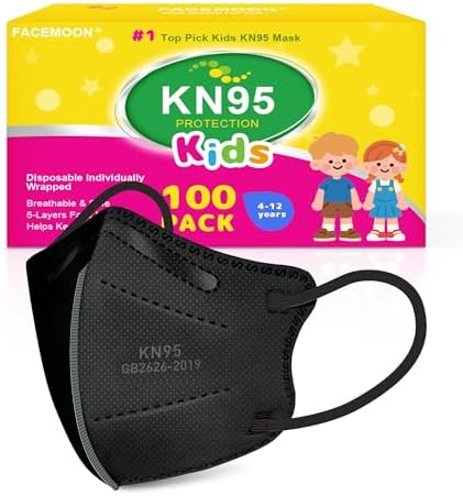 KN95 Masks Disposable for Kids, 100 Pack Individually Wrapped KN95 ...