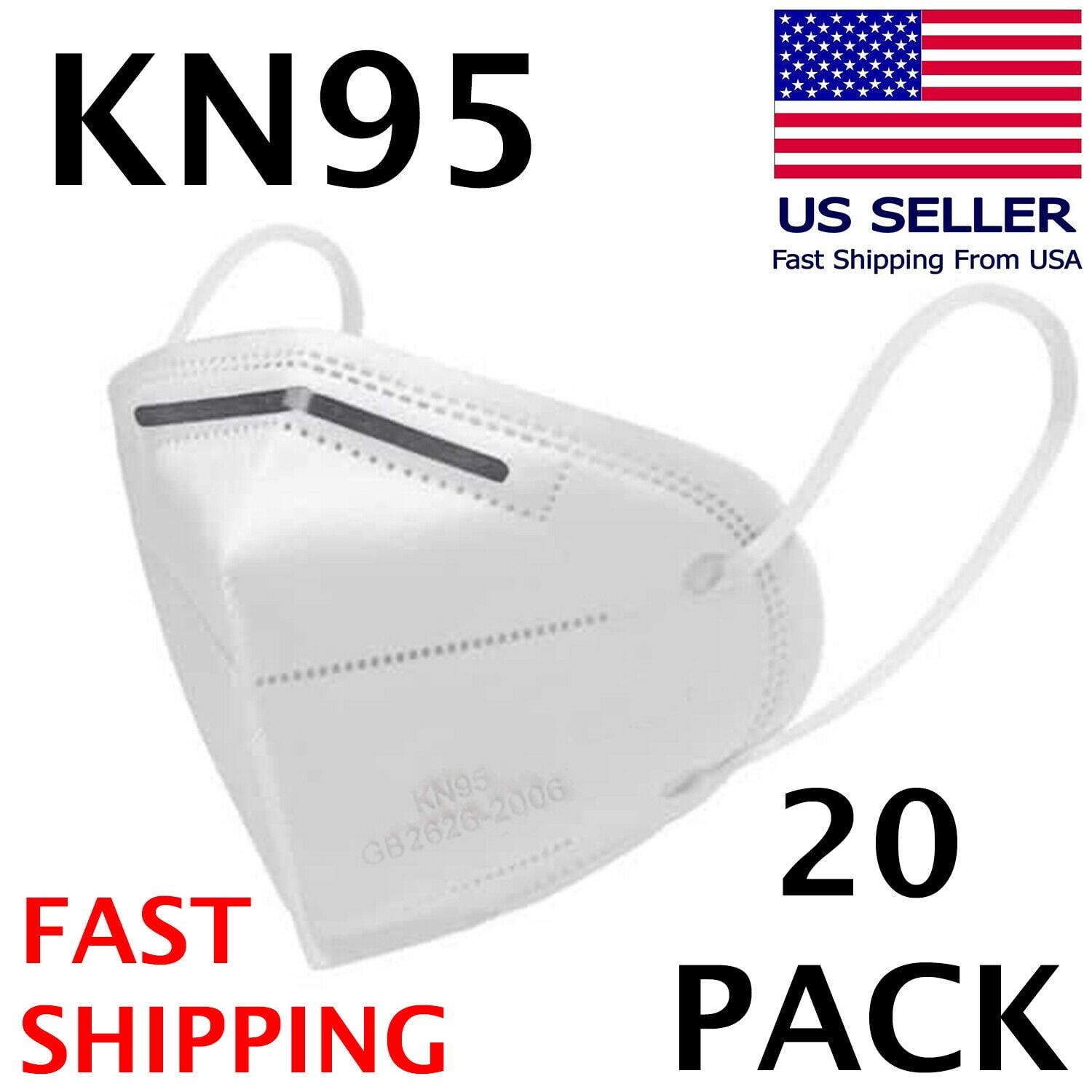 KN95 Air Filtration Safety Face Mask, Disposable Particulate Filtering ...