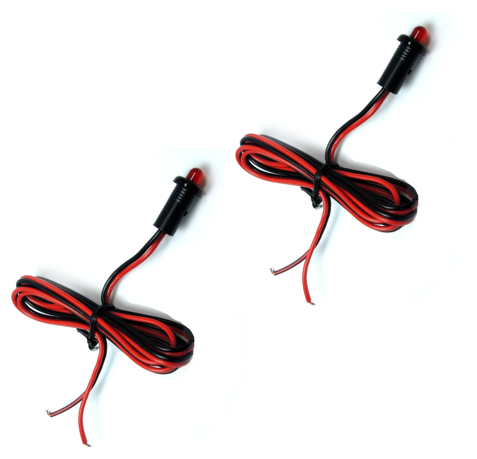KNACK- 2Pc Ultra Bright Led12R Indicator 12V Red Super Bright Steady ...