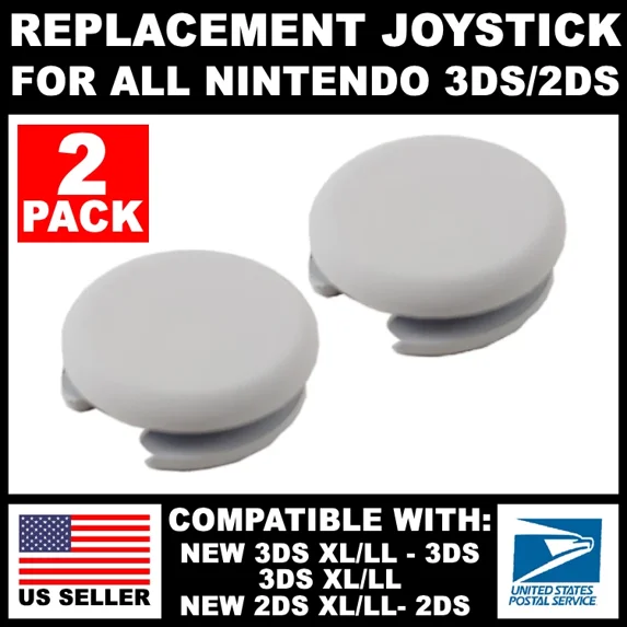 KNACK- 2Pcs 3Ds/2Ds/Xl/Ll Replacement Joystick Analog Thumb Pad Cap For ...