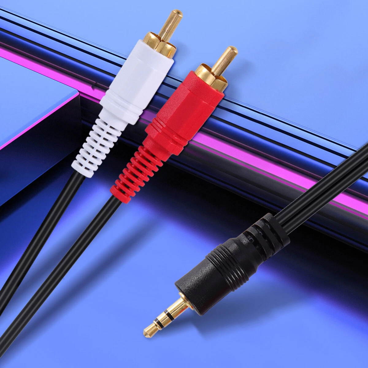 KNACK- 3.5Mm To Rca Cable 2Rca To Aux Cord 2-Rca To 3.5Mm Adapter ...