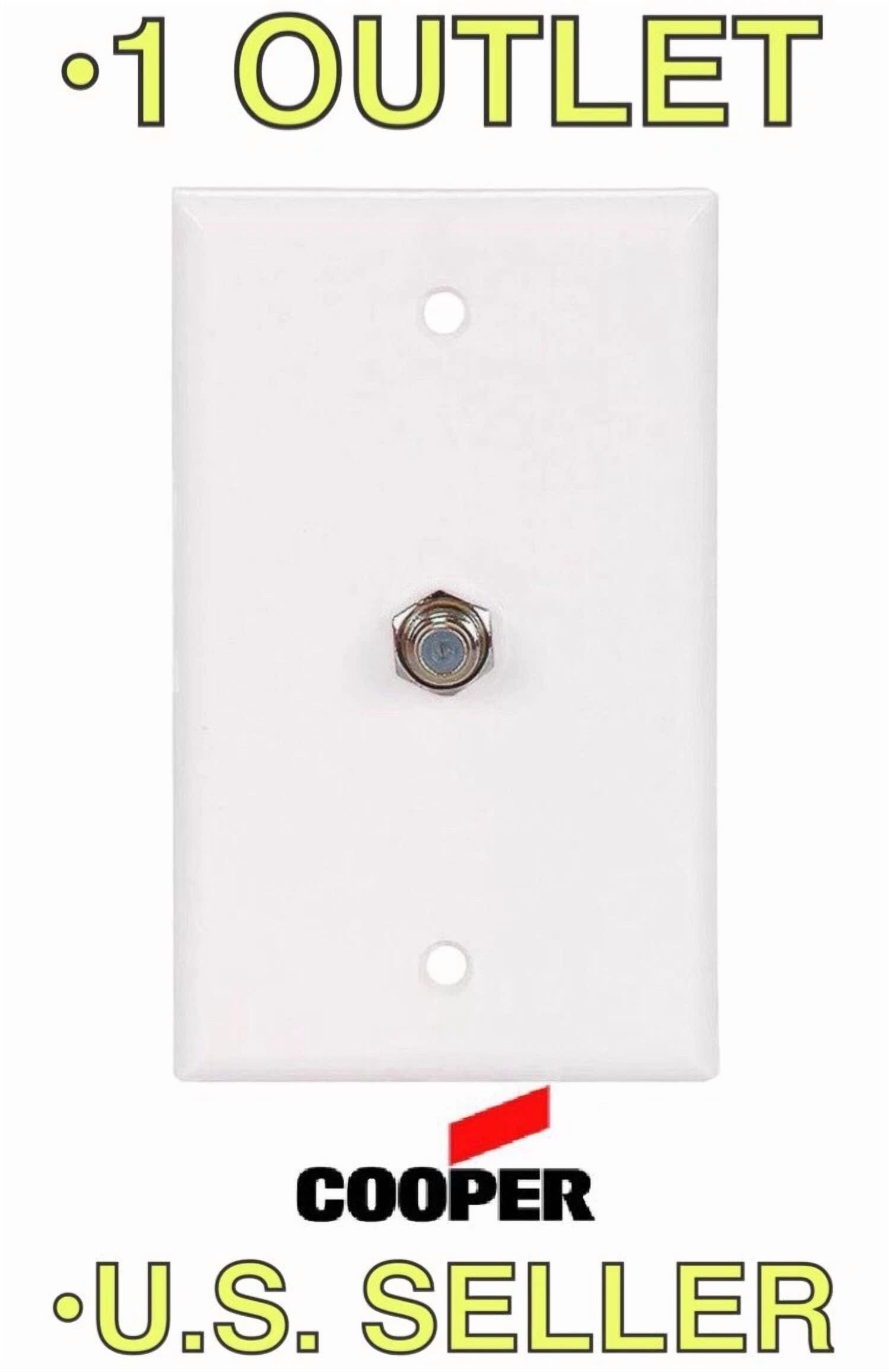 KNACK- ??(Qty 1) 1 Port Coax Wall Plate Satellite Rca Cable Jack Cctv ...