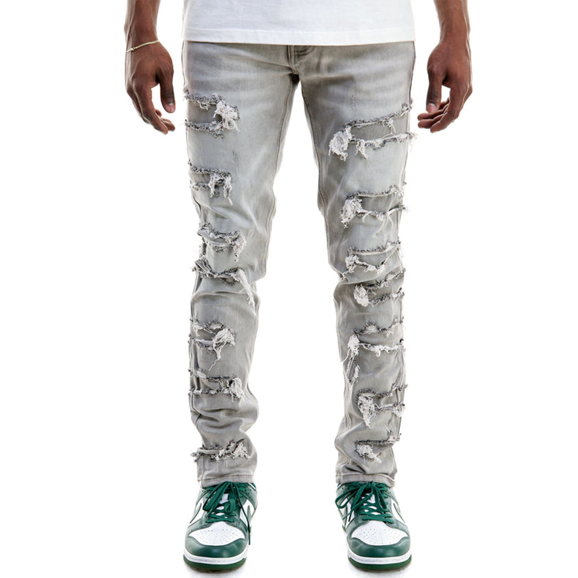 KNDK Men Complex Jeans (Grey) - Walmart.com