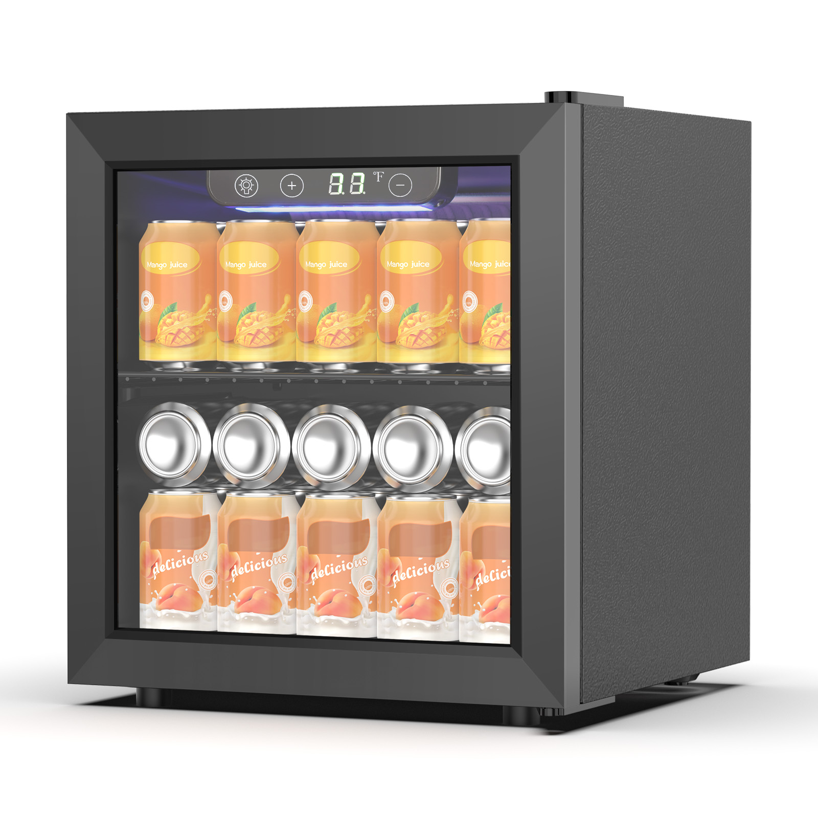KNDKO 12 Bottle 48 Can Beverage Refrigerator - 1.3 Cu.Ft. Mini Fridge ...