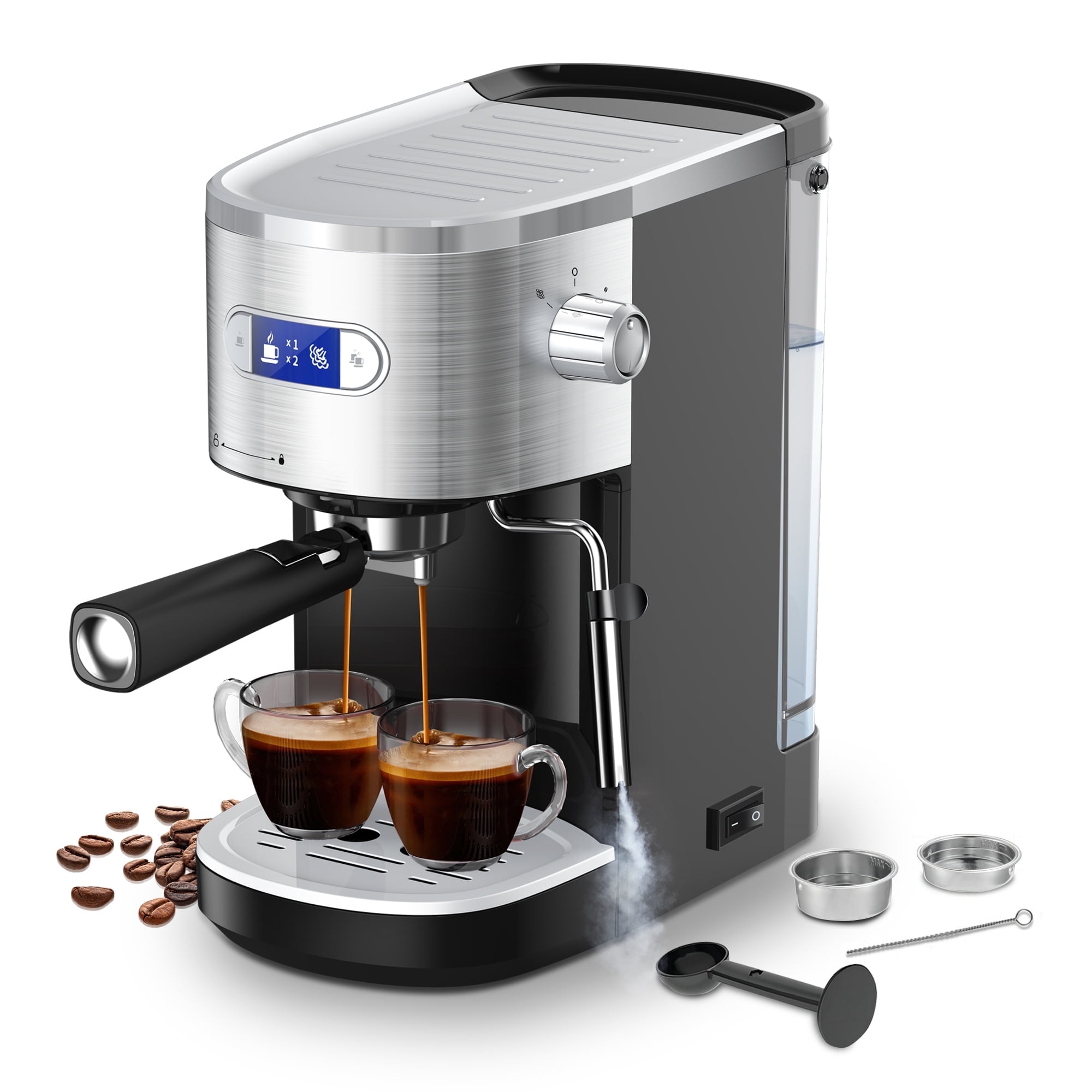 KNDKO 20 Bar Espresso Machine, Automatic Coffee Maker with Milk Frother ...