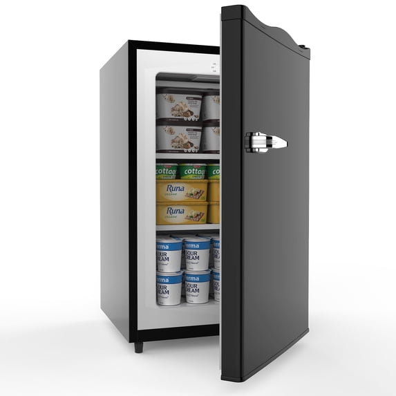 KNDKO Upright Freezer, 3.0Cu.ft Mini Freezer with Adjustable Thermostat ...