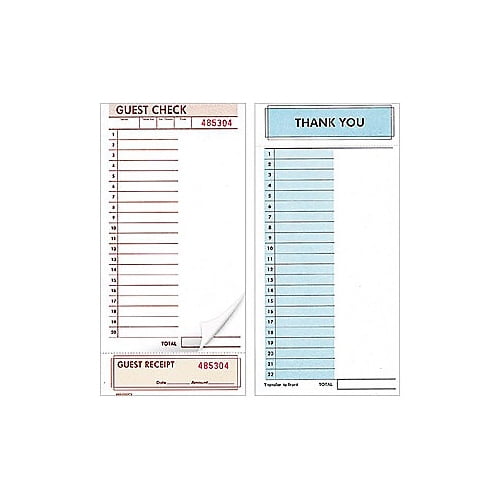 KNG - 3137LSE - 2-Part Loose Guest Checks - Walmart.com