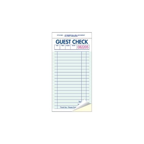 KNG - 3142 - 2 Part Stapled Guest Checks - Walmart.com