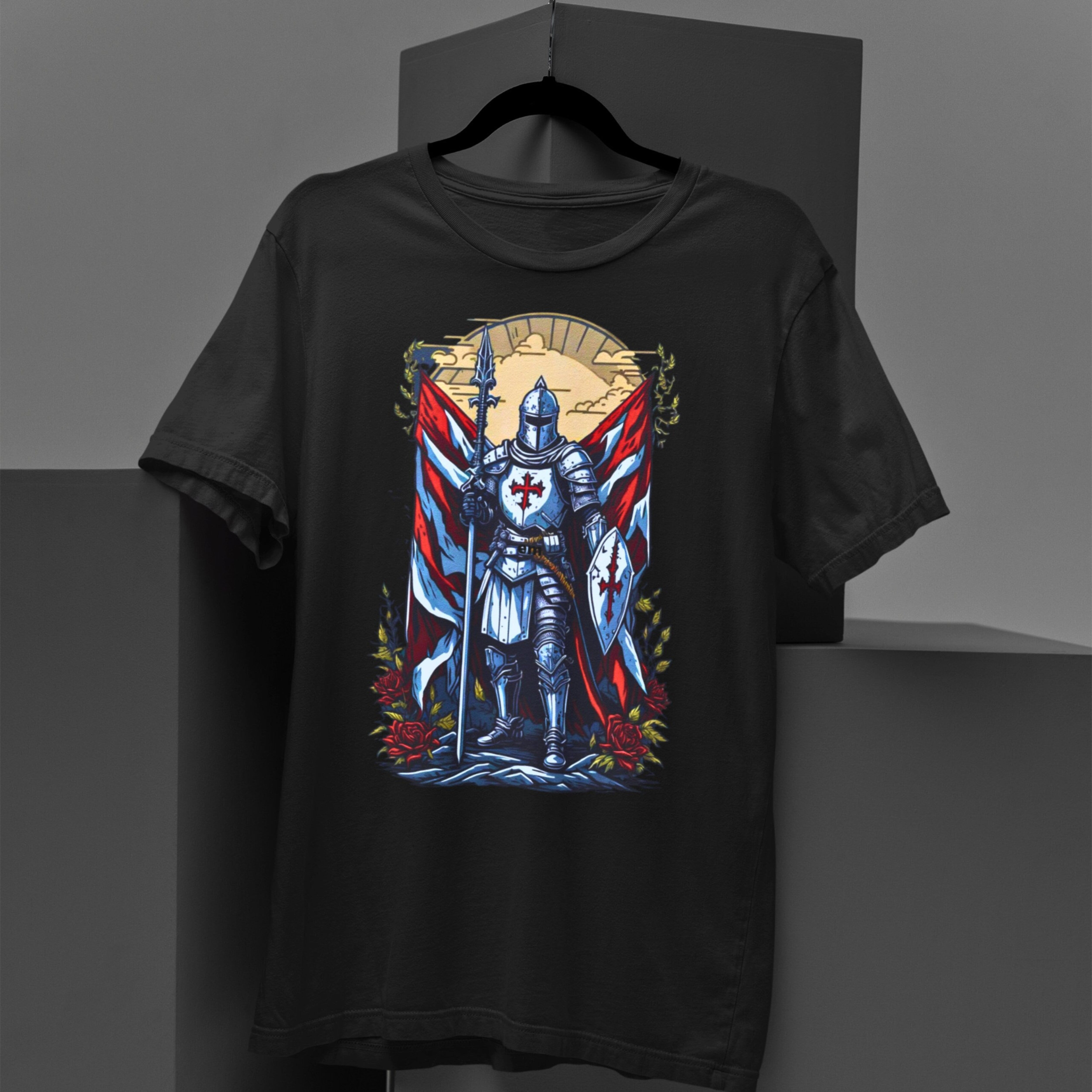 KNIGHT TEMPLAR Shirt with medieval warrior monks design - Walmart.com