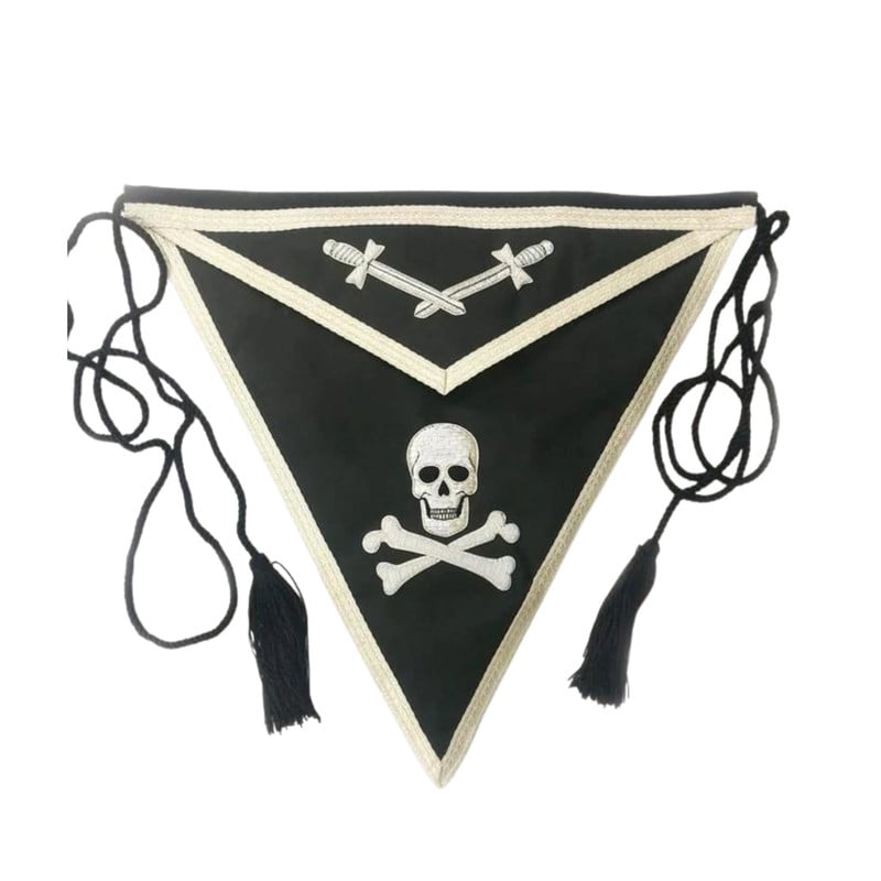 KNIGHTS TEMPLAR COMMANDERY APRON - SILVER BULLION EMBROIDERY | Premium ...