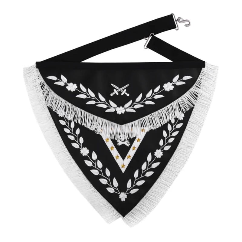 KNIGHTS TEMPLAR COMMANDERY APRON - TRIANGULAR BLACK VELVET WITH HAND ...