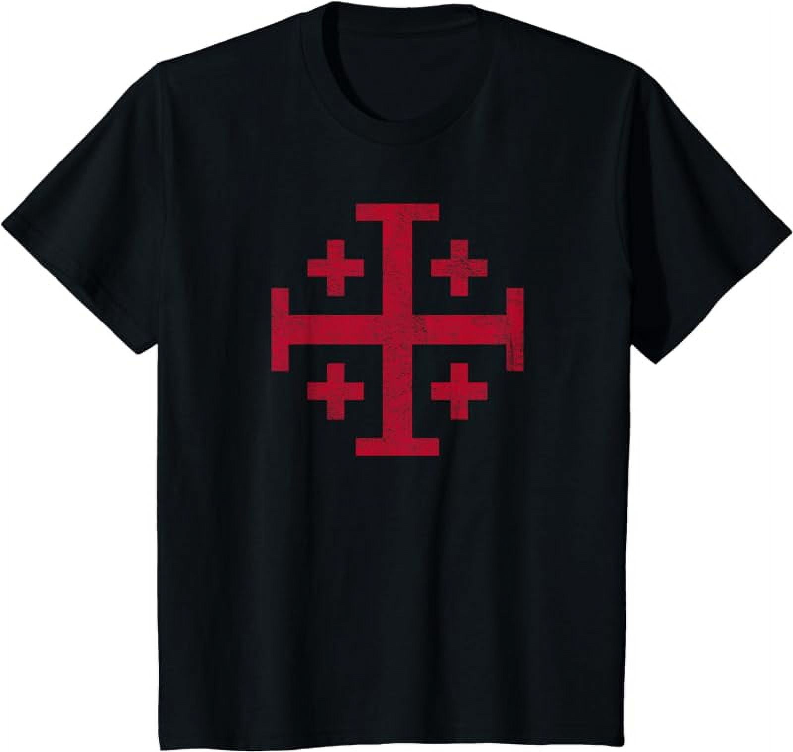 KNIGHTS TEMPLAR JERUSALEM CROSS KINGDOM OF JERUSALEM T-Shirt - Walmart.com