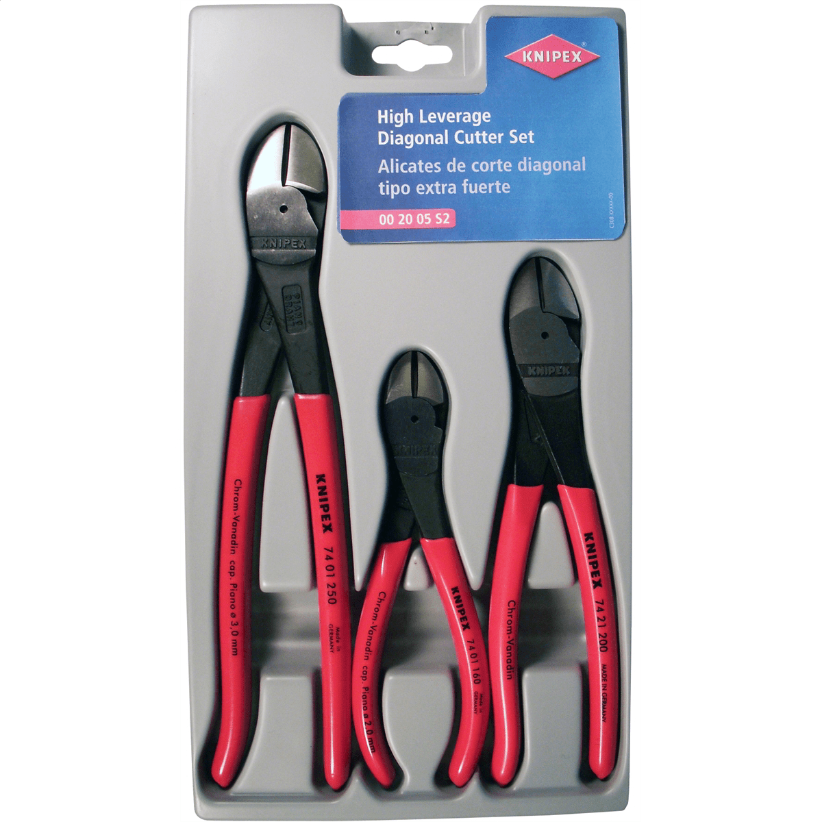 KNIPEX 3-Piece High Leverage Diagonal Cutter Set - Walmart.com