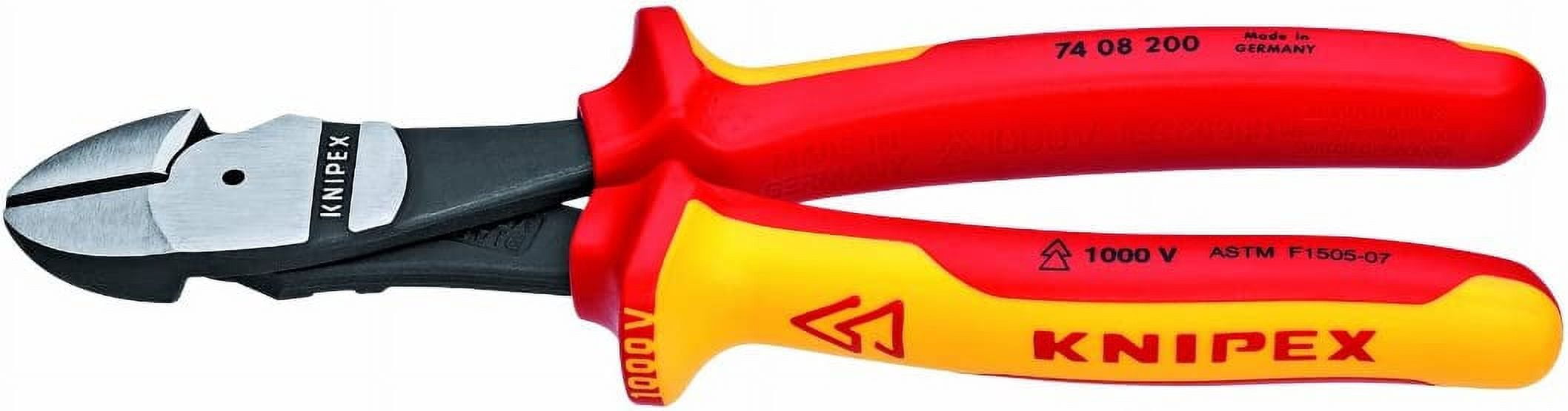 KNIPEX - 74 08 200 US Tools - High Leverage Diagonal Cutters, 1000V ...