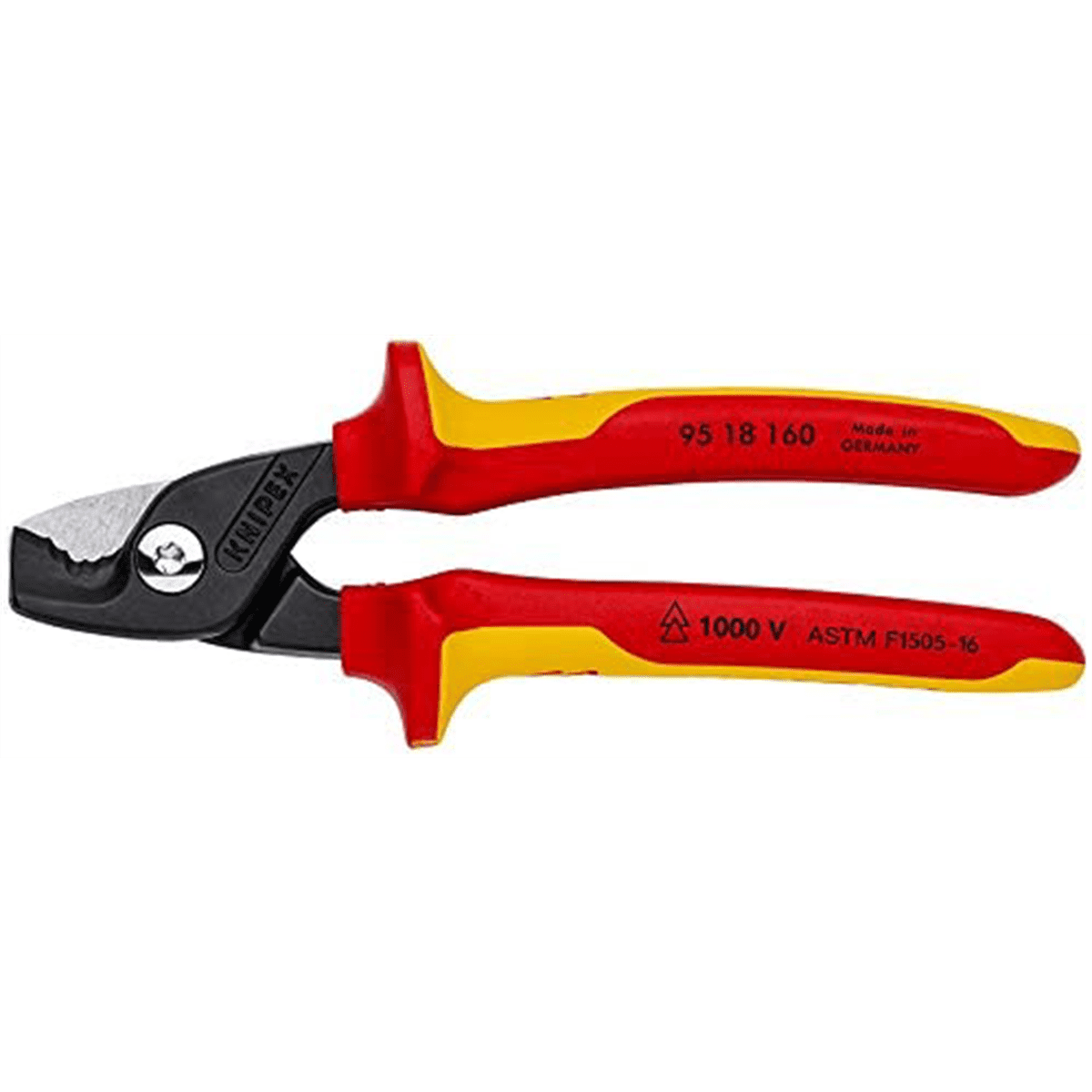 KNIPEX Cable Shears with StepCut Cutting Edges - 1000 V Insulated ...