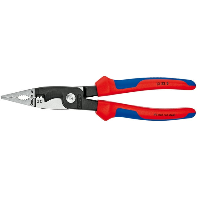 KNIPEX Tools 13 82 8, 6-In-1 Electrical Installation Pliers with ...