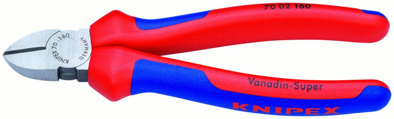 KNIPEX Tools 70 02 160, 6.25-Inch Diagonal Cutters with Comfort Grip ...