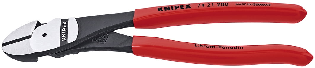 KNIPEX Tools 74 21 200, 8-Inch High Leverage Angled Head Diagonal ...