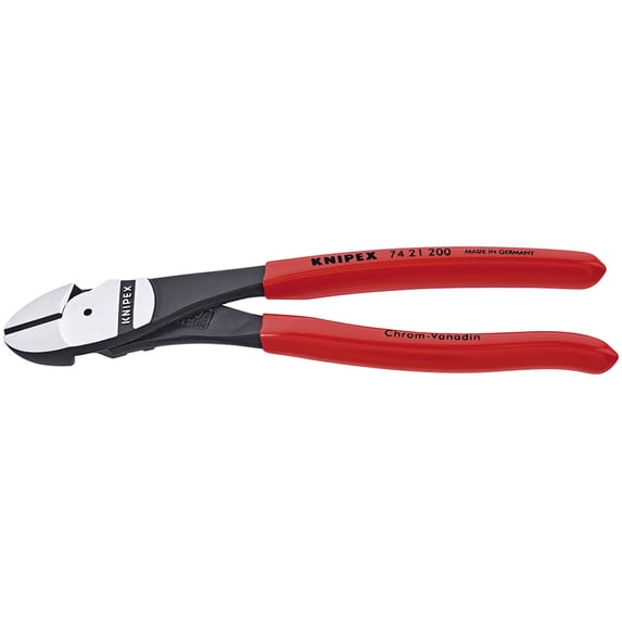 KNIPEX Tools 74 21 200, 8-Inch High Leverage Angled Head Diagonal ...
