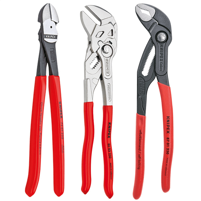 KNIPEX Tools 9K 00 80 117 US, Cobra, Pliers Wrench, Diagonal Cutters 10 ...