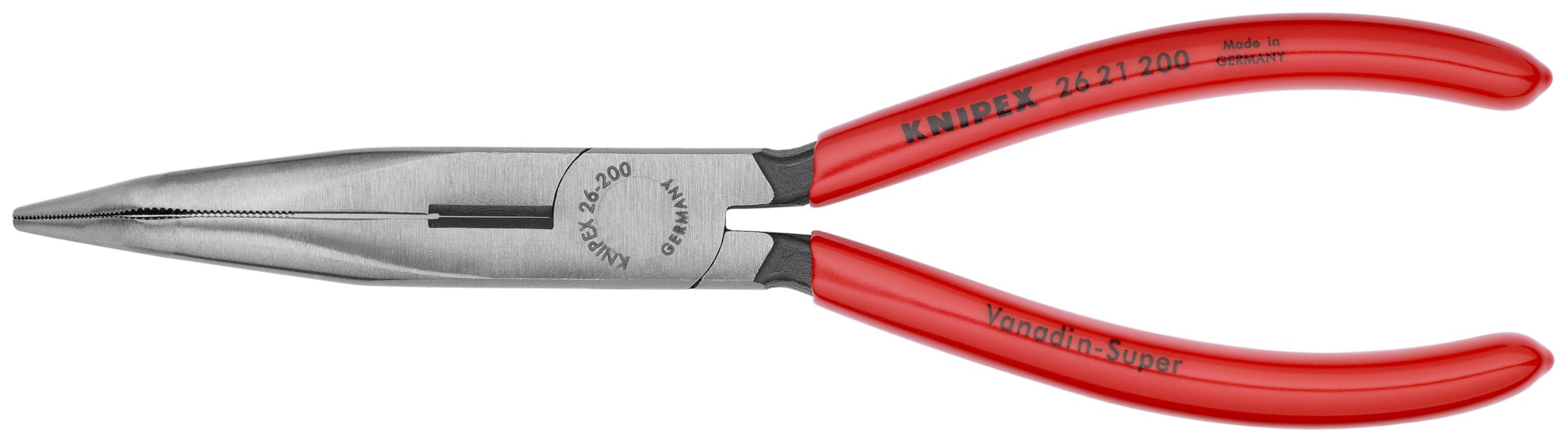 KNIPEX Tools - Long Nose Pliers With Cutter, 40 Degree Angled (2621200 ...