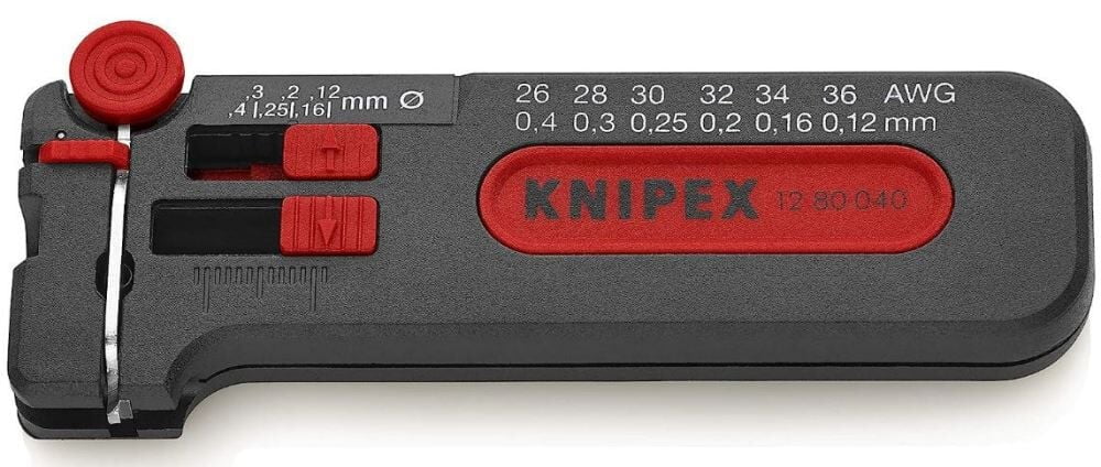 KNIPEX Tools - Precision Mini Wire Stripper, 26-36 AWG (1280040SB ...