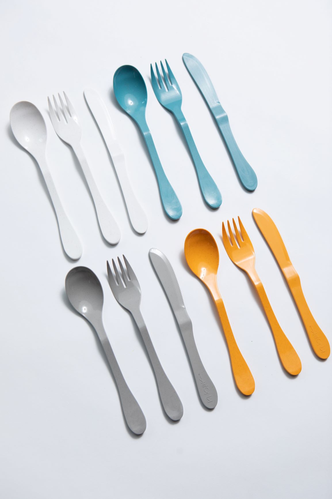 KNORK Eco 12 Piece (Fork, Knife, Spoon) Biodegradable Bamboo Reusable ...