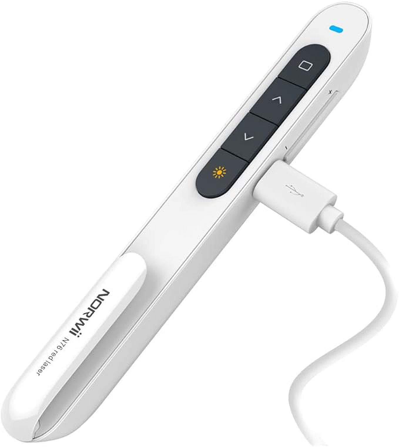 KNORVAY Wireless Presenter Rechargeable, N76 Presentation Remote for ...