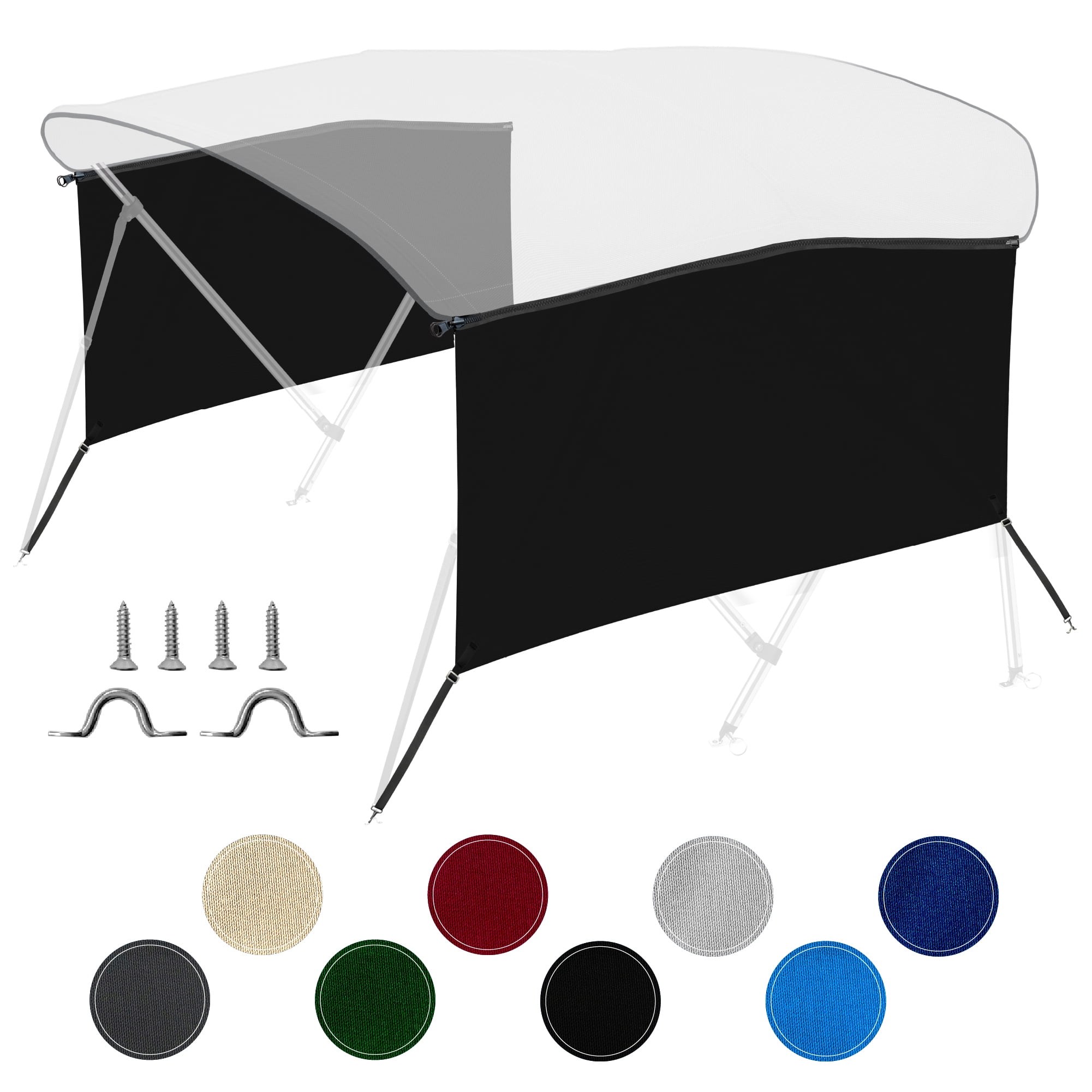 KNOX 3 Bow Bimini Top Sidewalls for KNOX Bimini Tops for Boats, 600D ...