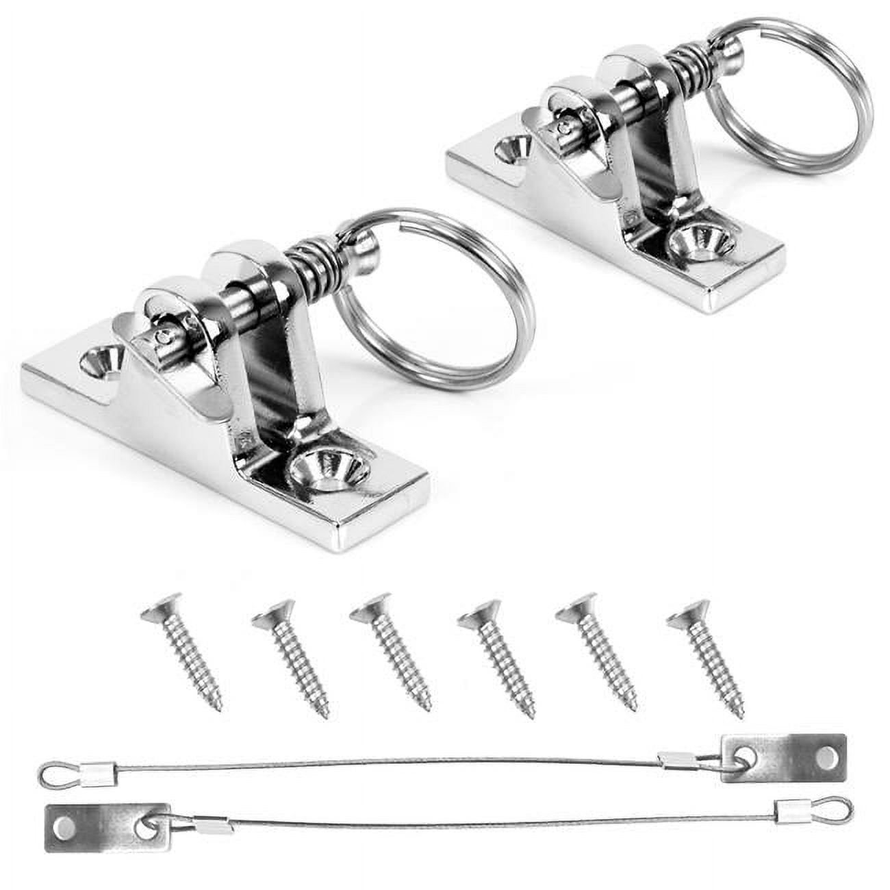 KNOX 90 Degree Bimini Top Deck Hinge Mount with Quick Release Pins ...