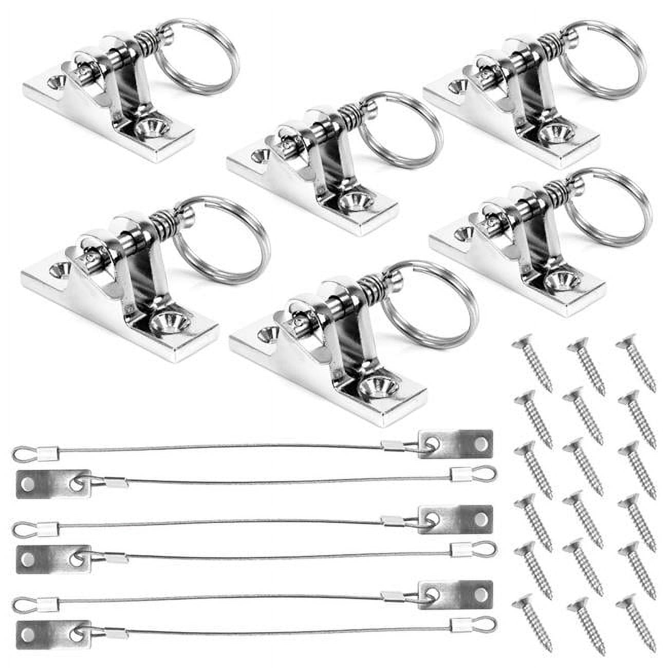 KNOX 90 Degree Bimini Top Deck Hinge Mount with Quick Release Pins ...